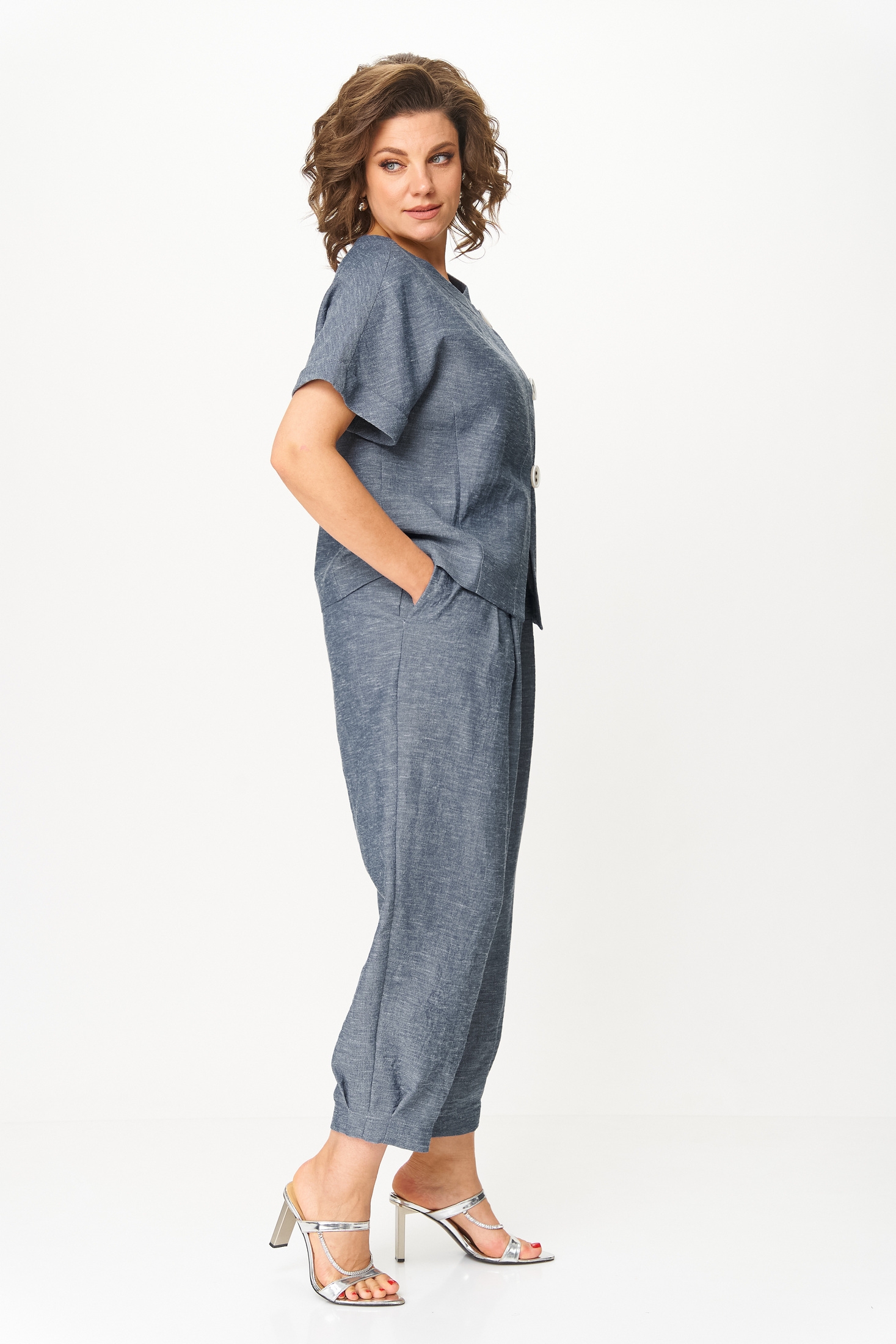 Костюм брючный 1337-1 темный деним Michel Chic купить в интернет магазине | в наличии